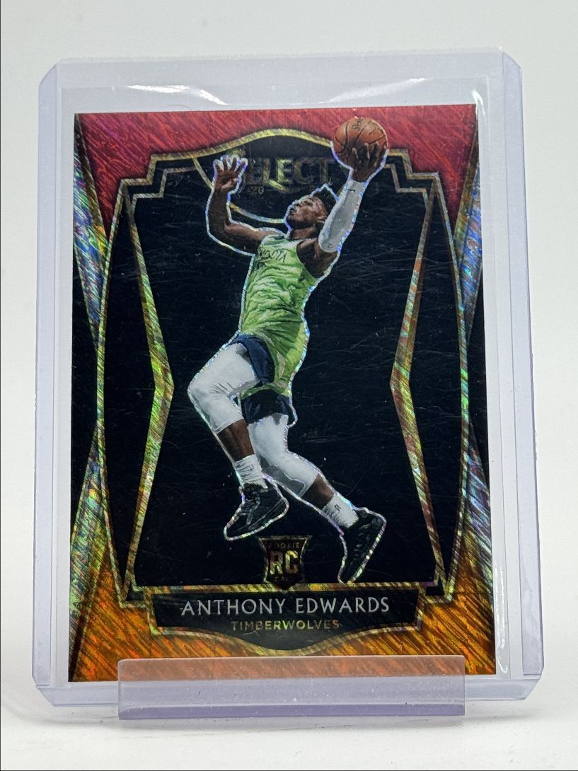 2020-21 SELECT PREMIER LEVEL ROOKIE RED WHITE ORANGE ANTHONY EDWARDS on ...