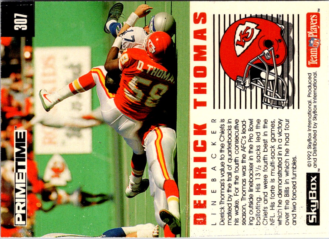 1992 Skybox Impact Derrick Thomas #307 on Kronozio