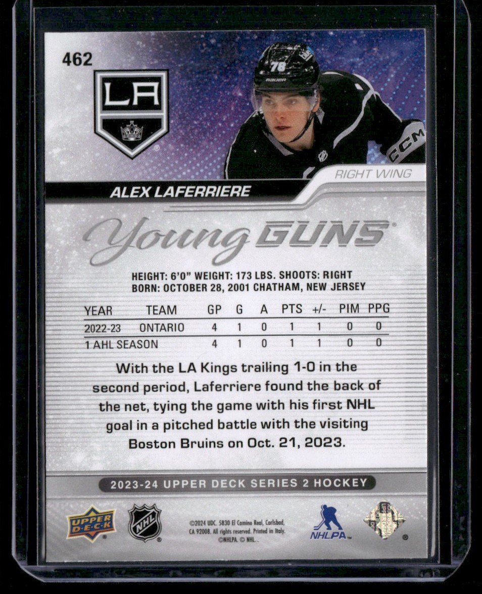 2023-24 Upper Deck Young Guns Alex Laferriere #462 on Kronozio