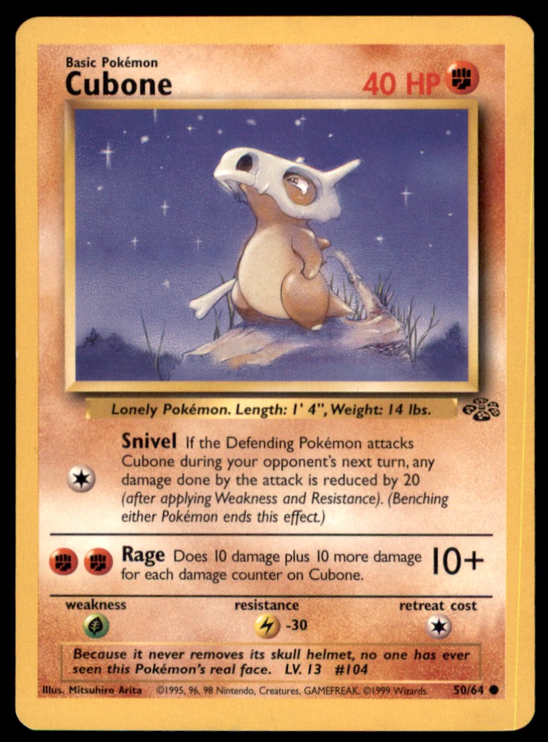 1999 Classic - Jungle Cubone #50 on Kronozio