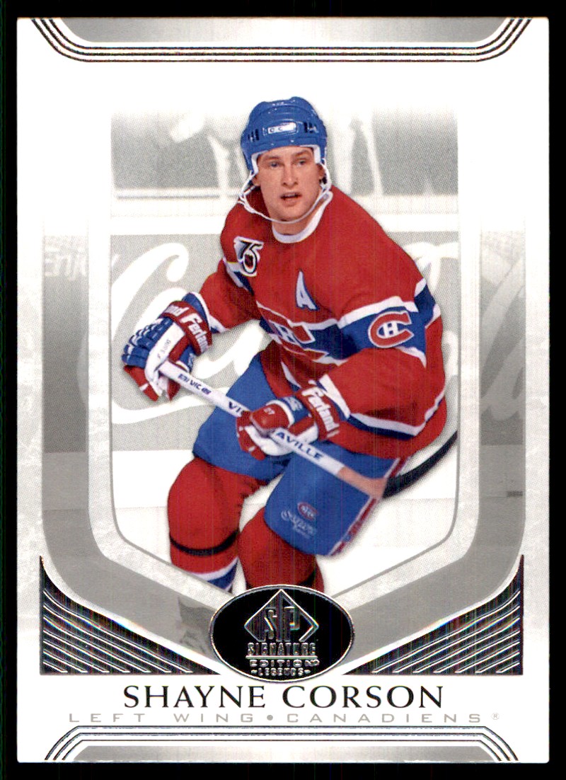 2020-21 SP Signature Edition Legends Shayne Corson #91 on Kronozio