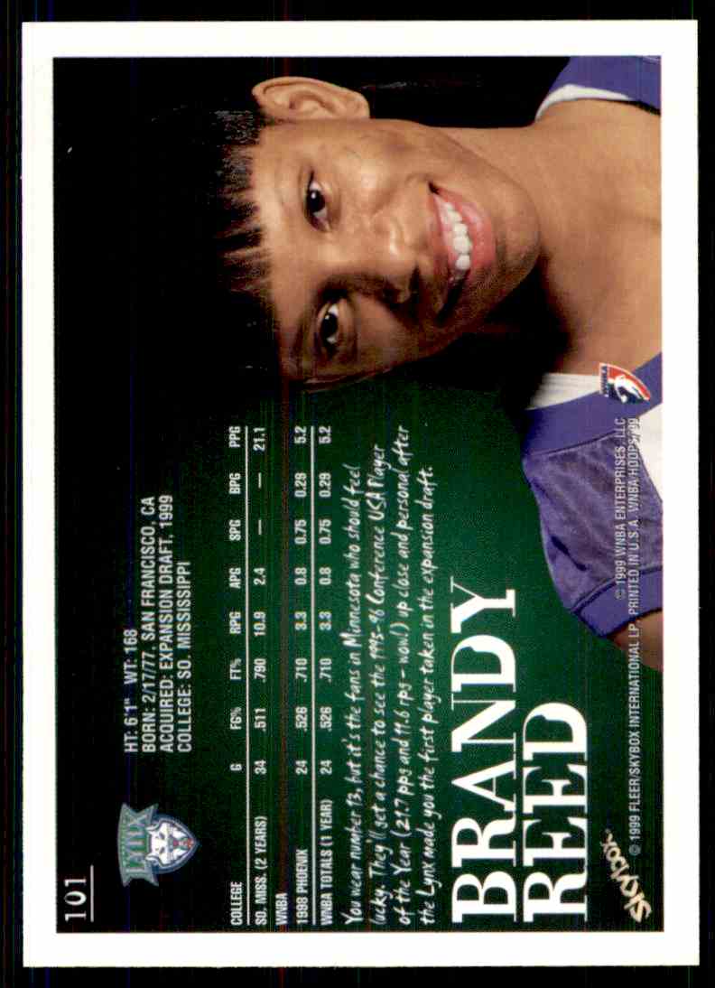 1999-00 Hoops Wnba Brandy Reed #101 on Kronozio