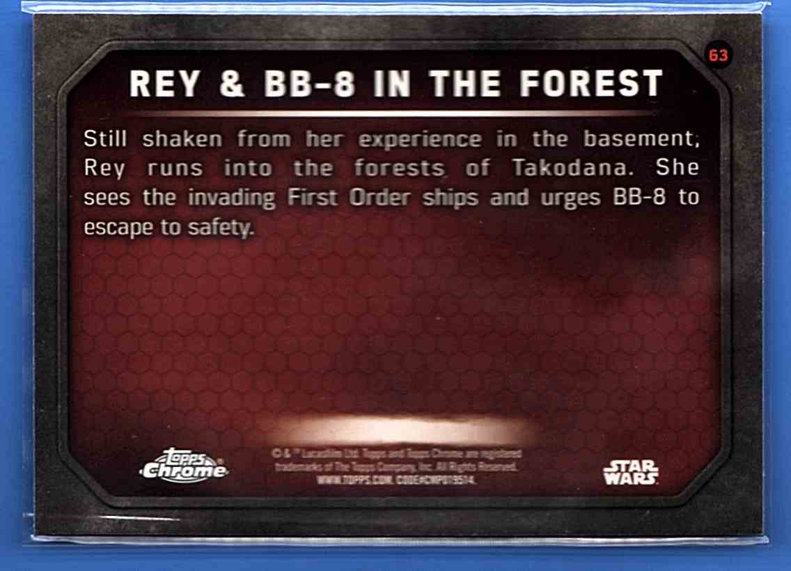2016 Star Wars The Force Awakens Chrome Rey & Bb-8 In The Forest #63 on Kronozio