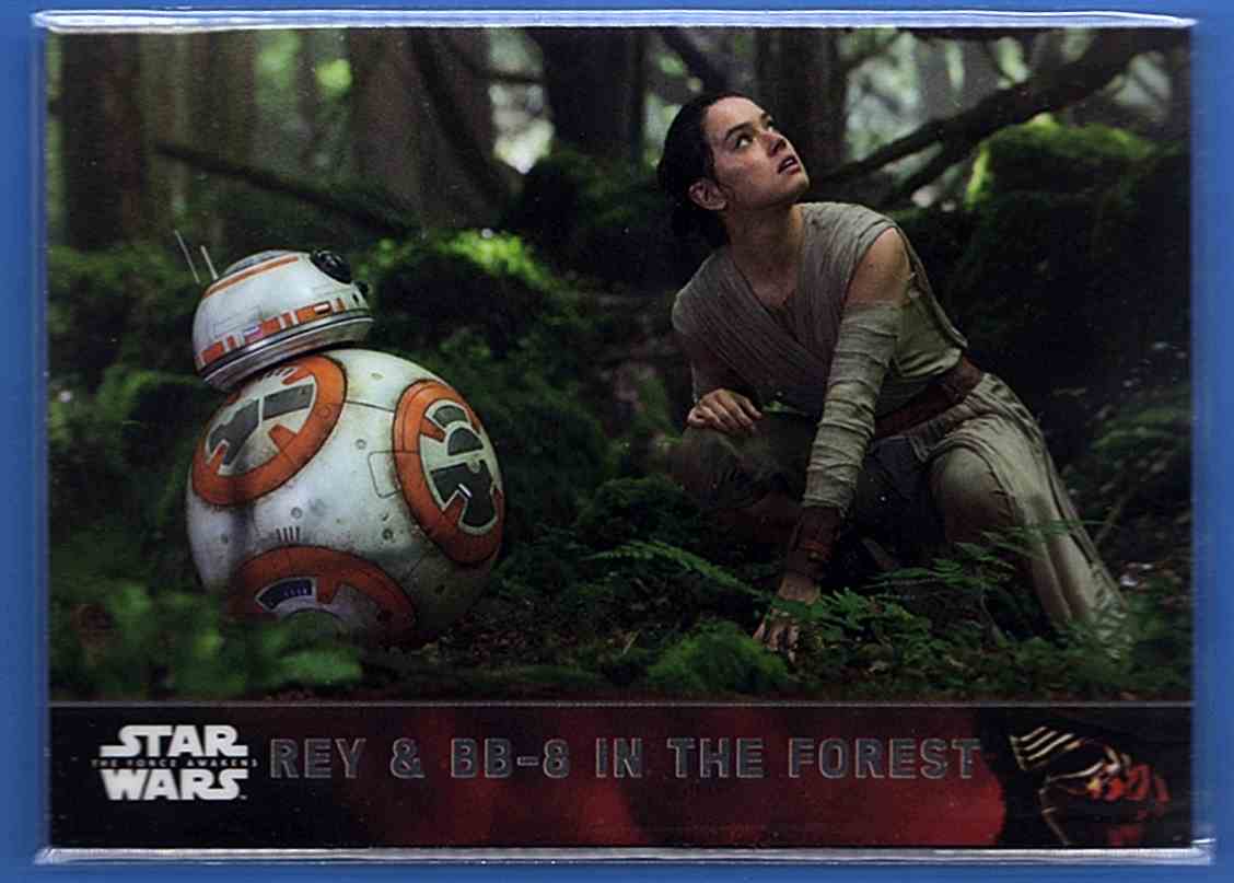 2016 Star Wars The Force Awakens Chrome Rey & Bb-8 In The Forest #63 on Kronozio