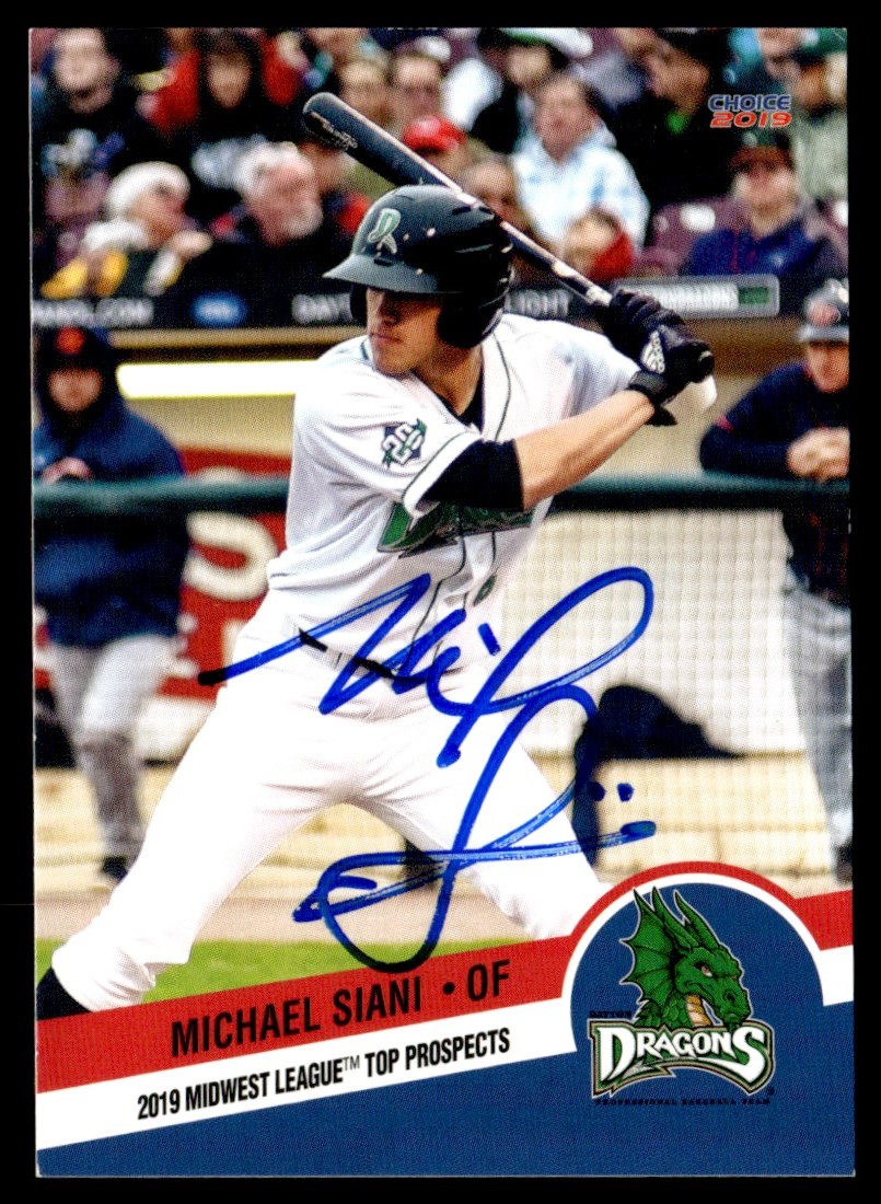 2019 Choice Dayton Dragons Michael Siani #13 on Kronozio