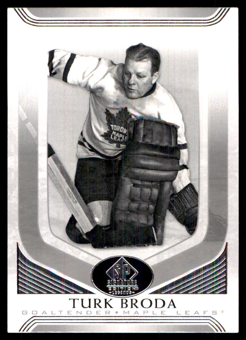 2020-21 SP Signature Edition Legends Turk Broda #43 on Kronozio