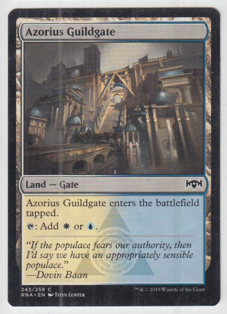 2019 Magic The Gathering Azorius Guildgate #243 on Kronozio