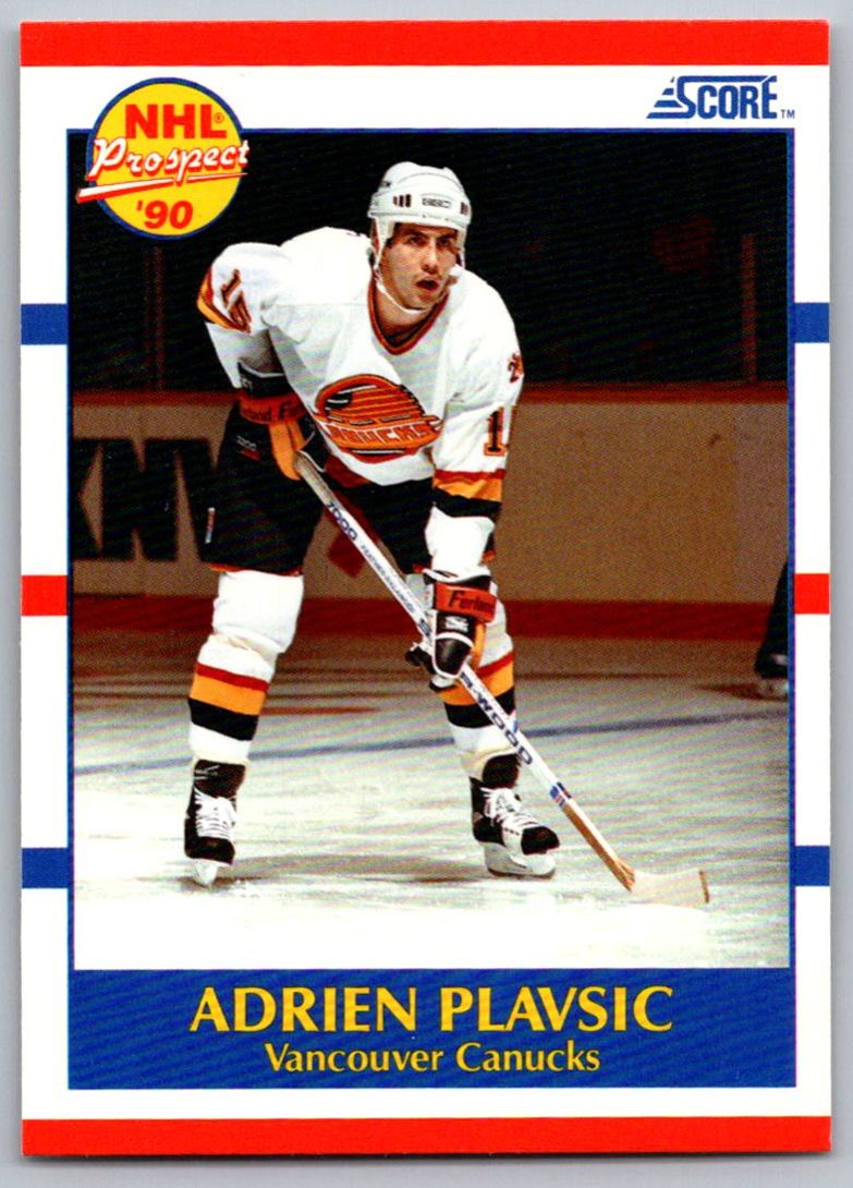 1990-91 Score Canadian Adrien Plavsic #394 on Kronozio