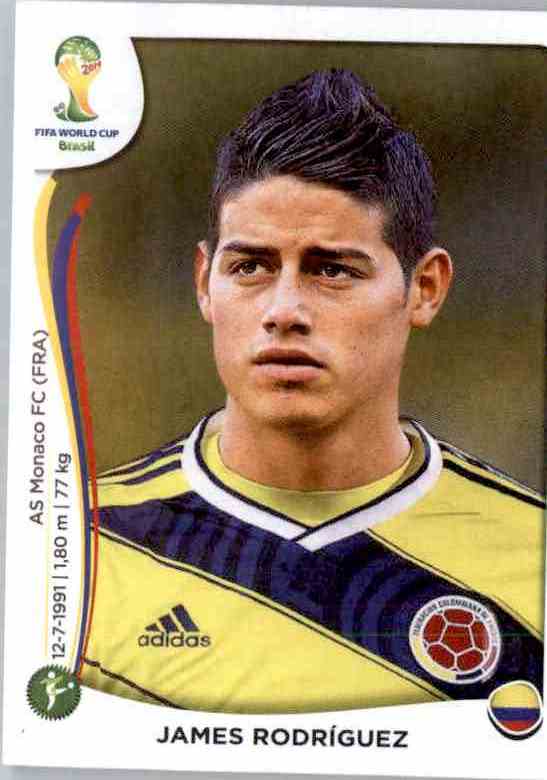 2014 Panini Fifa World Cup Brazil Album Stickers Base James Rodriguez ...