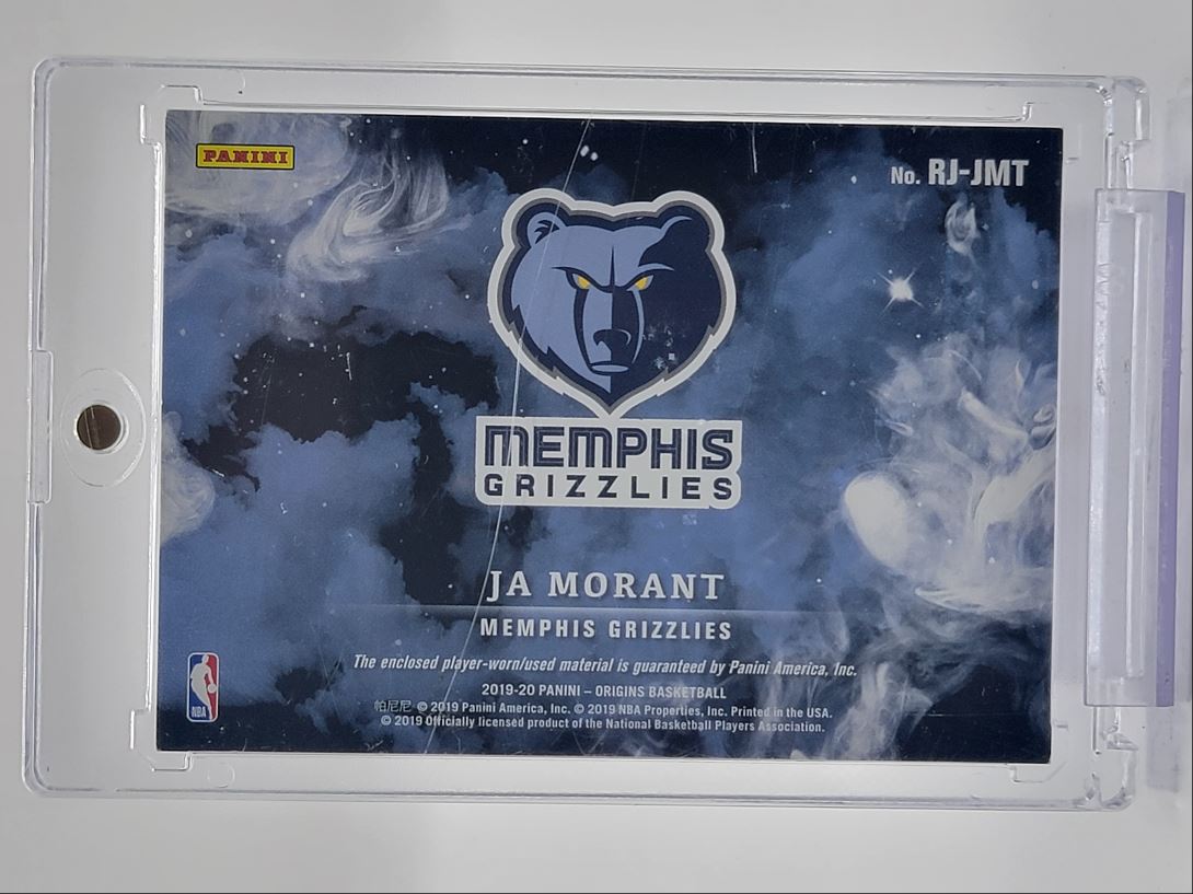 2019-20 ORIGINS JUMBO PATCH ROOKIE BLUE GRIZZLIES JA MORANT on Kronozio