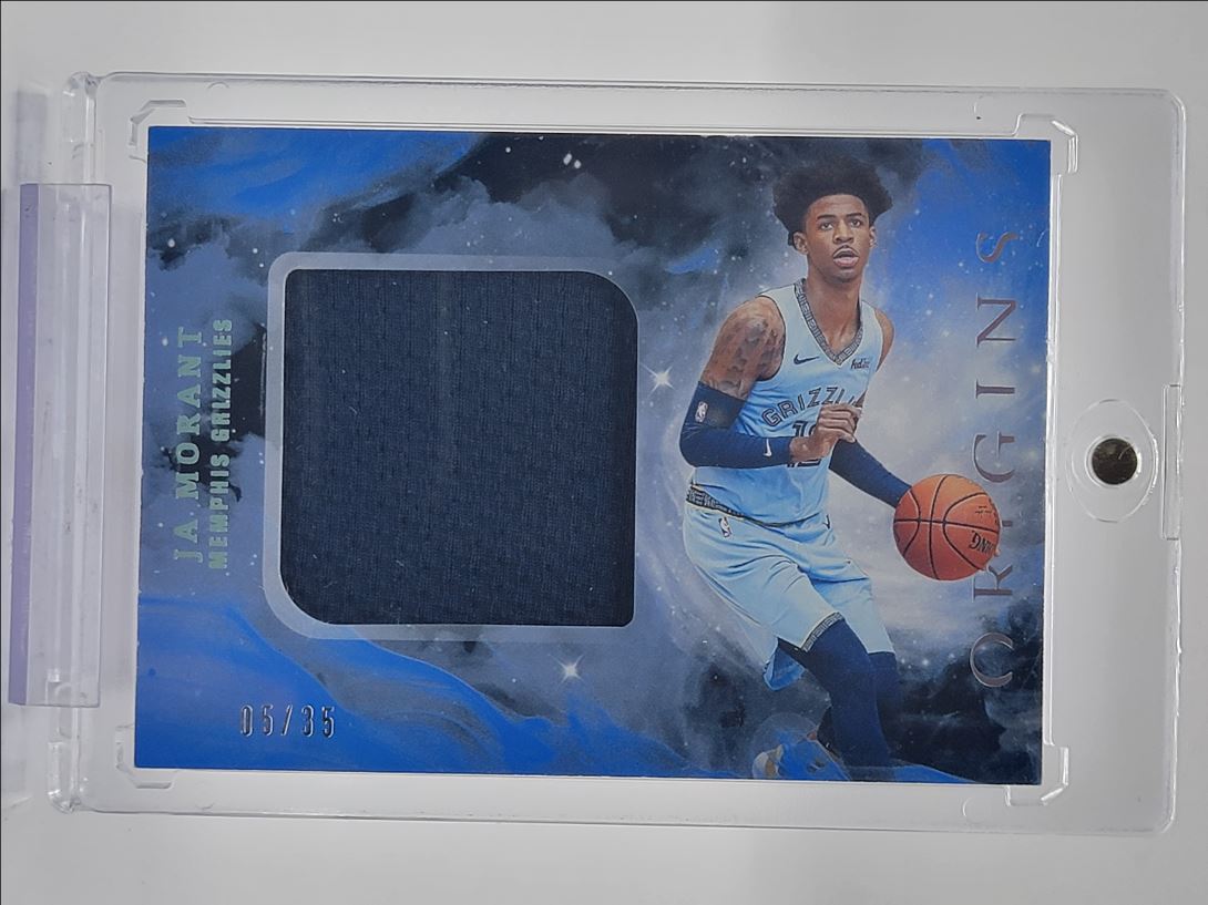 2019-20 ORIGINS JUMBO PATCH ROOKIE BLUE GRIZZLIES JA MORANT on Kronozio