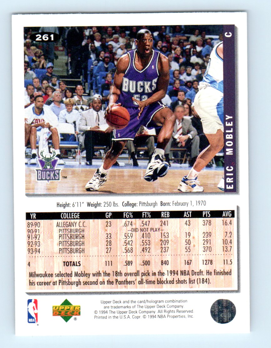 1994-95 Collector's Choice Eric Mobley #261 on Kronozio