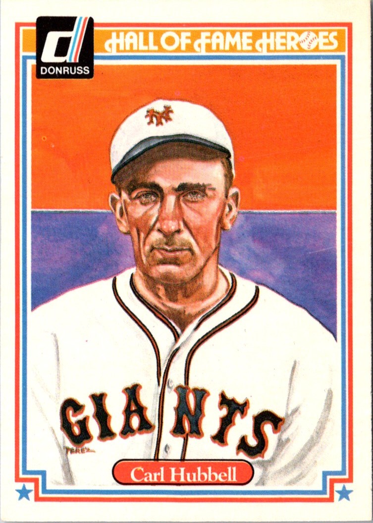 1983 Donruss Hall of Fame Heroes Carl Hubbell #33 on Kronozio