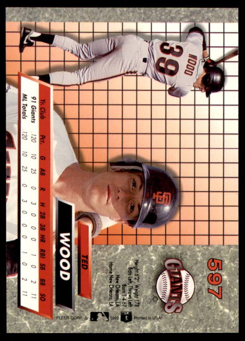 1992 Ultra Ted Wood #597 on Kronozio