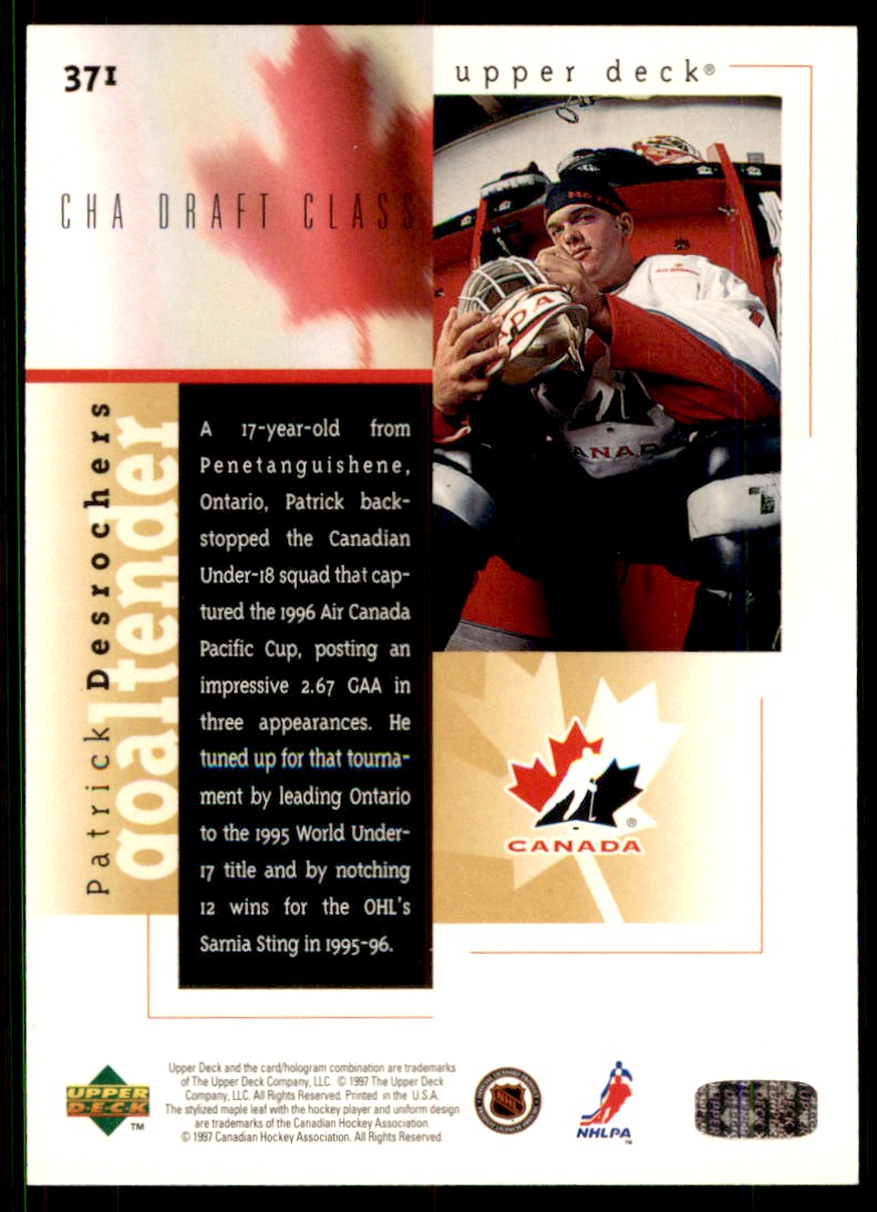 1996-97 Upper Deck Patrick Desrochers #371 on Kronozio