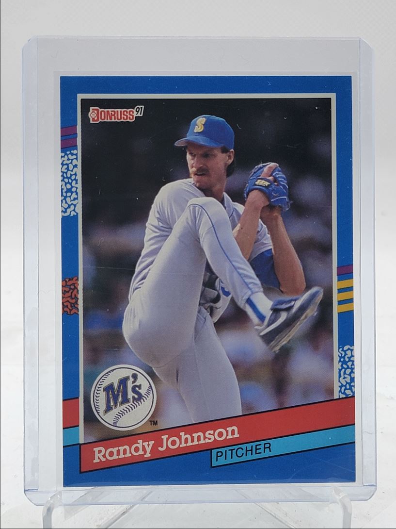 1991 DONRUSS BASEBALL BASE SEATTLE MARINERS #134 RANDY JOHNSON on Kronozio